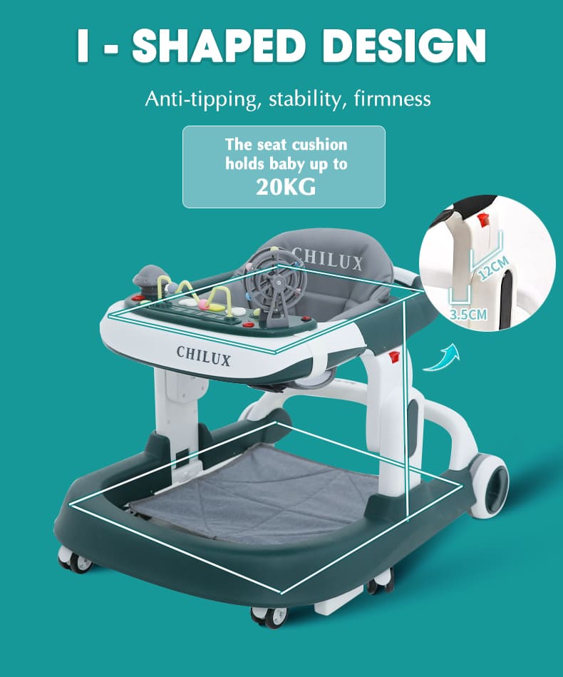 CHILUX WALK S BABY WALKER - GRAY - A Gift for Baby
