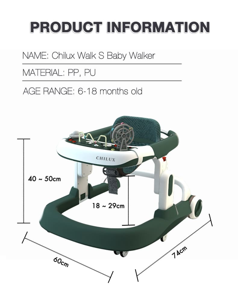 CHILUX WALK S BABY WALKER - PINK - A Gift for Baby