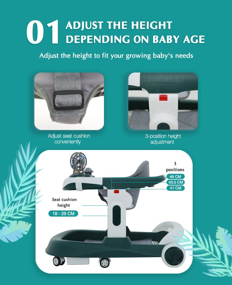 CHILUX WALK S BABY WALKER - GRAY - A Gift for Baby