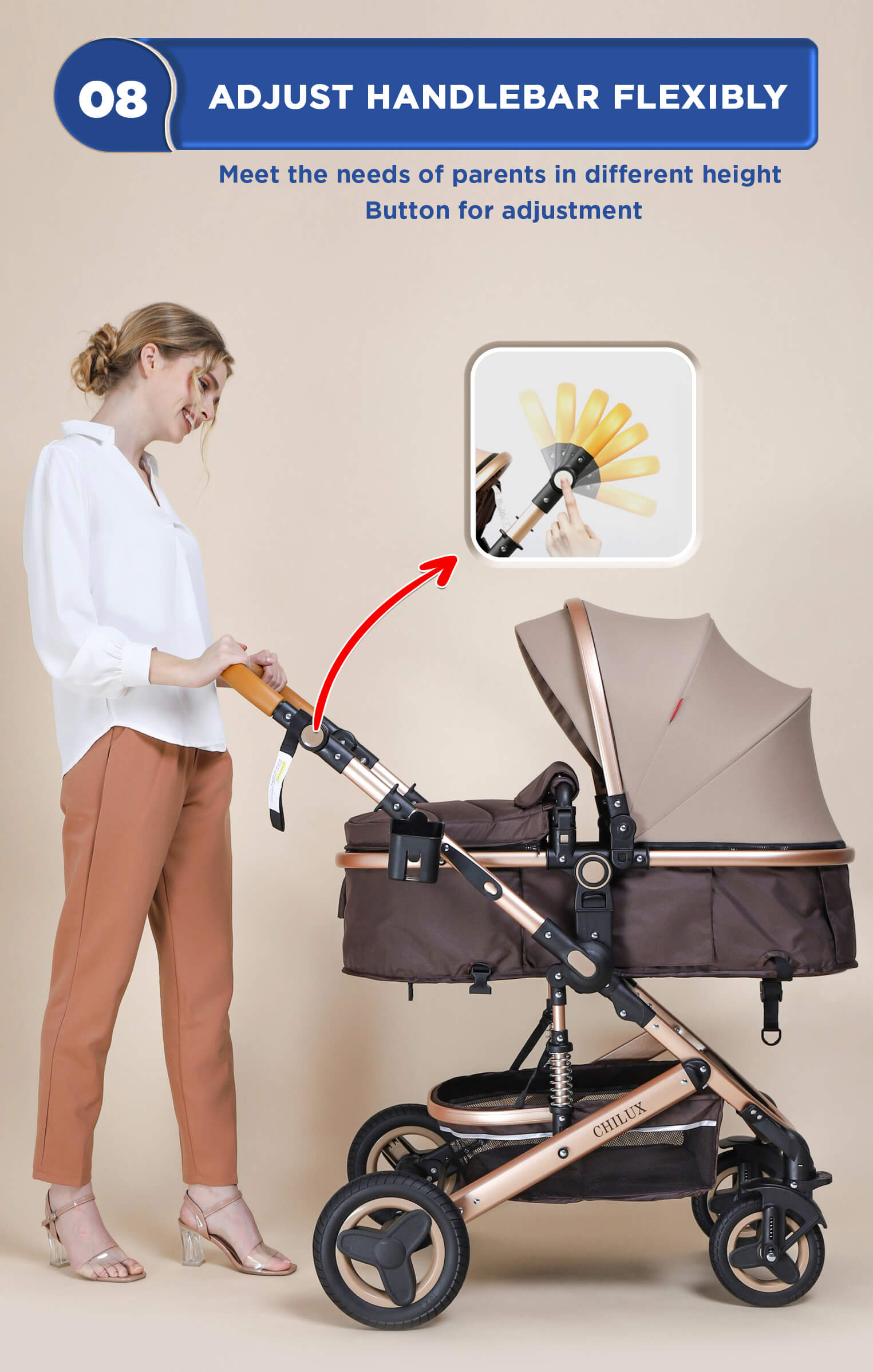 CHILUX V1.6 MULTIFUNCTIONAL STROLLER - A Gift for Baby