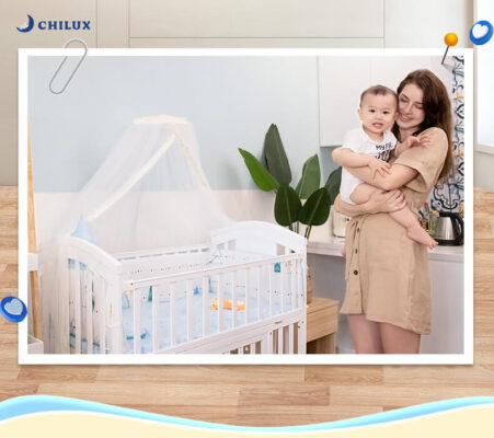 CHILUX PEACE PINK 6-MODE MULTIFUNCTIONAL BABY COT - A Gift for Baby